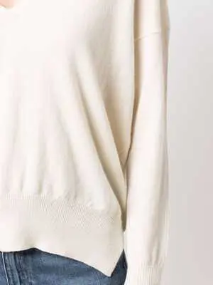 PAULA V-neck Cashmere Jumper - White
