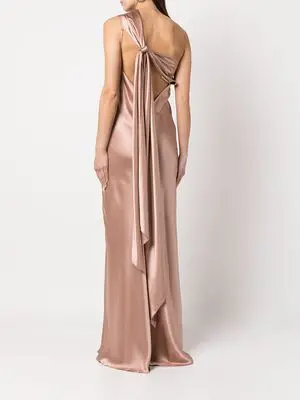 Michelle Mason Draped-panel Silk Gown