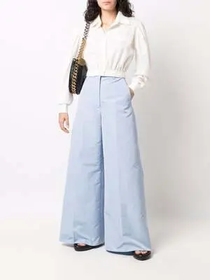 Stella McCartney High-waisted Wide-leg Trousers - Blue