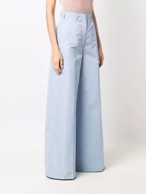 Stella McCartney High-waisted Wide-leg Trousers - Blue