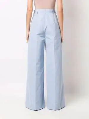 Stella McCartney High-waisted Wide-leg Trousers - Blue