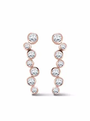PRAGNELL 18kt Rose Gold Diamond Earrings - Pink