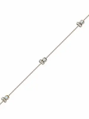 PRAGNELL 18kt Rose Gold Diamond Chain Bracelet - Pink