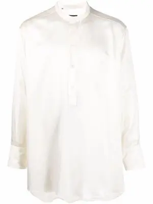 Dolce & Gabbana Long-sleeve Silk Longline Shirt