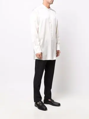 Dolce & Gabbana Long-sleeve Silk Longline Shirt