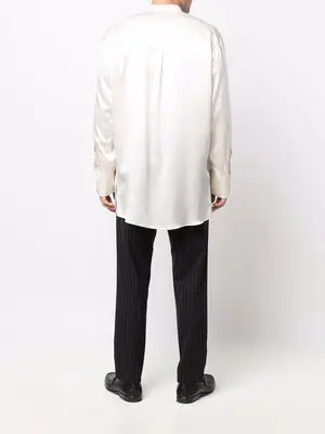 Dolce & Gabbana Long-sleeve Silk Longline Shirt