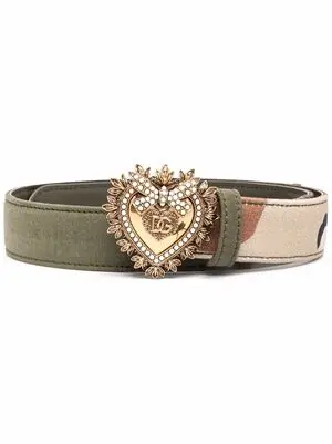 Dolce & Gabbana Camouflage-print Heart-motif Belt