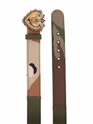 Dolce & Gabbana Camouflage-print Heart-motif Belt