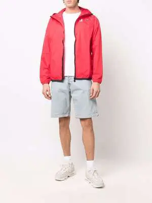 Play Comme Des Garcon X K-way Zip Hooded Jacket - Red