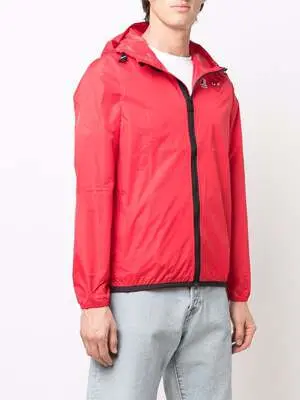 Play Comme Des Garcon X K-way Zip Hooded Jacket - Red