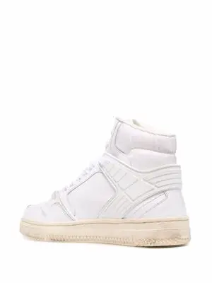 Philippe Model High-top Leather Sneakers - White