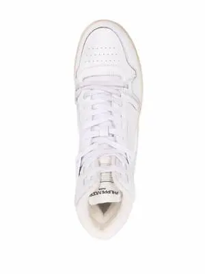 Philippe Model High-top Leather Sneakers - White