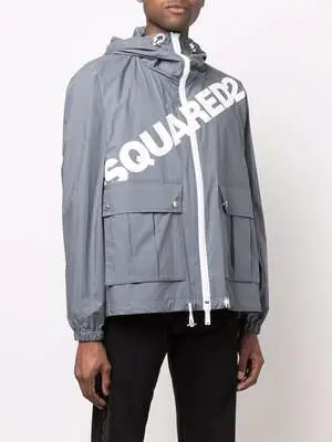 Dsquared2 Logo-print Hooded Jacket - Grey