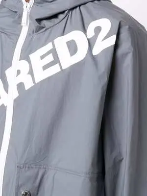 Dsquared2 Logo-print Hooded Jacket - Grey