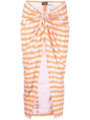 Jacquemus La Jupe Nodi Checked Sarong