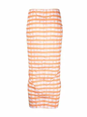 Jacquemus La Jupe Nodi Checked Sarong