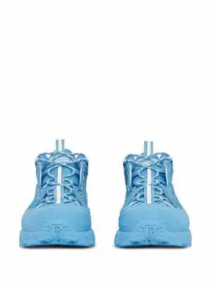 Burberry Arthur Monogram Print Lace-up Sneakers - Blue