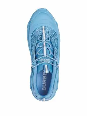 Burberry Arthur Monogram Print Lace-up Sneakers - Blue