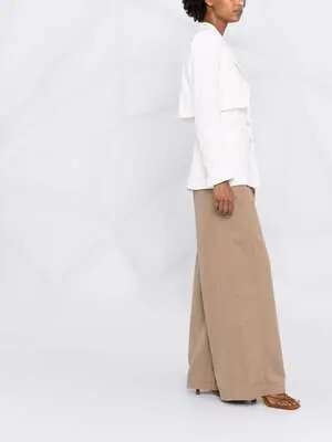 Alberta Ferretti Detachable-panel Peak-lapel Blazer