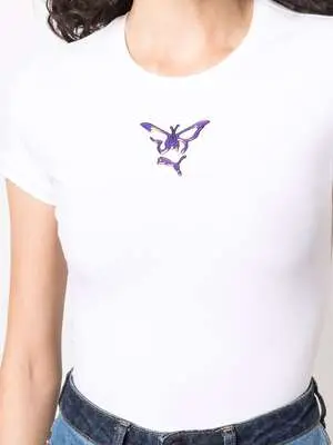 PUMA Butterfly-print Cropped T-shirt