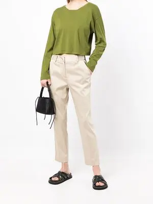 GOODIOUS Cropped Tailored Trousers