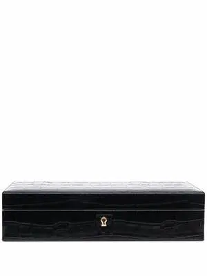 ASPINAL OF LONDON Crocodile-effect Watch Box