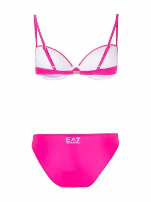 EA7 Logo-print Underwire Bikini