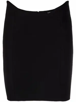 Balmain Curved Waist Fitted Skirt