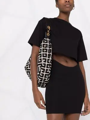 Balmain Curved Waist Fitted Skirt