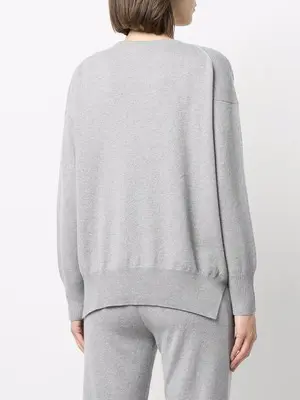 PAULA V-neck Cashmere Jumper - Grey