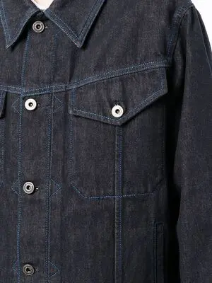FERRAGAMO Contrast-stitch Denim Jacket