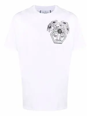 Philipp Plein Hexagon Eagle Logo-print T-shirt - White