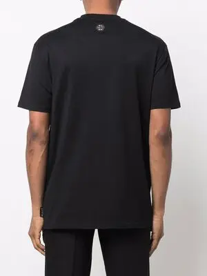Philipp Plein Gem-embellished Skull Graphic T-shirt - Black
