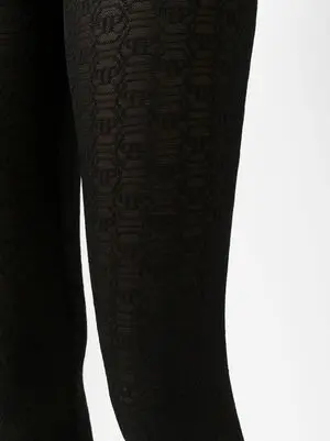 Philipp Plein Tulle Monogram Leggings - Black