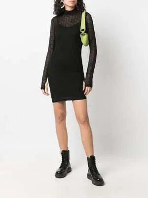 Philipp Plein Monogram Tulle Mini Dress