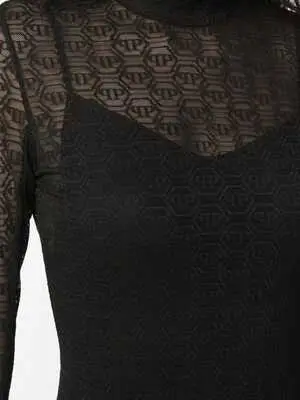 Philipp Plein Monogram Tulle Mini Dress
