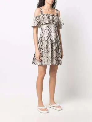 Philipp Plein Python Print Mini Dress