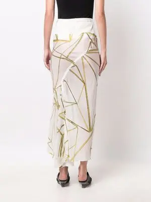 Rick Owens Bias Midi Skirt - Neutrals