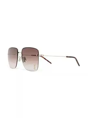 Saint Laurent Logo-plaque Tinted Sunglasses