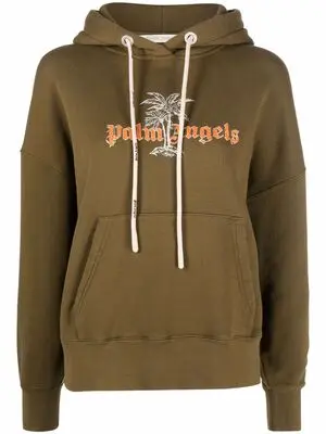 Palm Angels Drop Shoulder Sweatshirts Hoodies For Women
