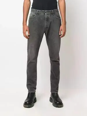 Palm Angels Logo Print Jeans - Grey