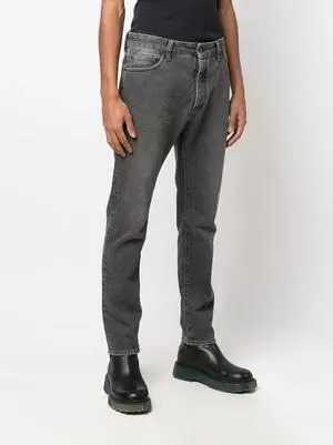 Palm Angels Logo Print Jeans - Grey