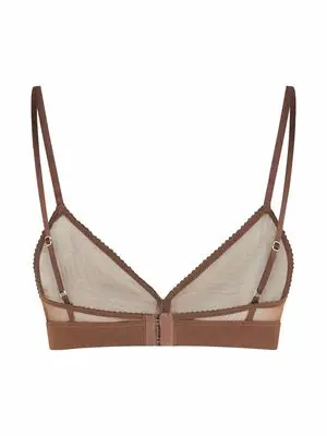 Dolce & Gabbana V-neck Logo Bralette - Brown