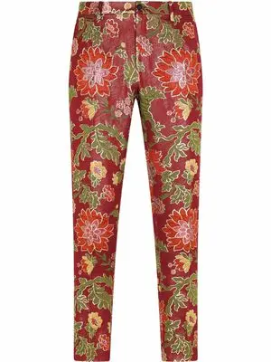 Dolce & Gabbana Patterned Jacquard Tailored Trousers