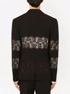 Dolce & Gabbana Lace-panel Single-breasted Blazer