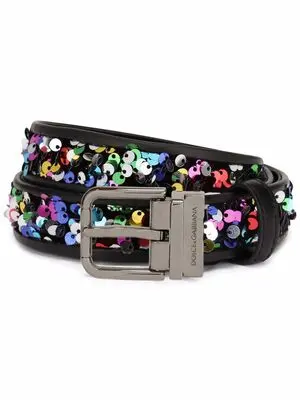 Dolce & Gabbana Sequin Buckle Belt