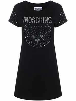 Moschino Crystal-embellished T-shirt Dress