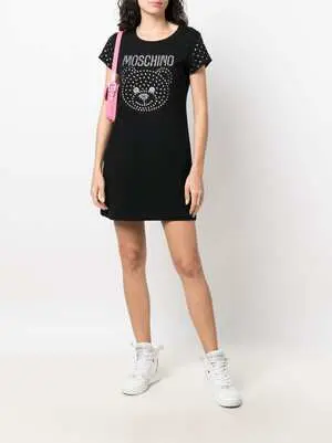 Moschino Crystal-embellished T-shirt Dress