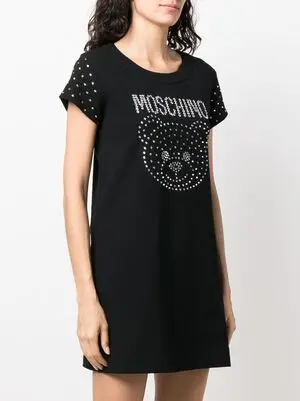 Moschino Crystal-embellished T-shirt Dress