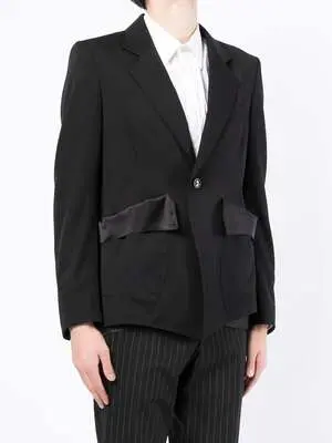 SULVAM Slash Single-button Blazer